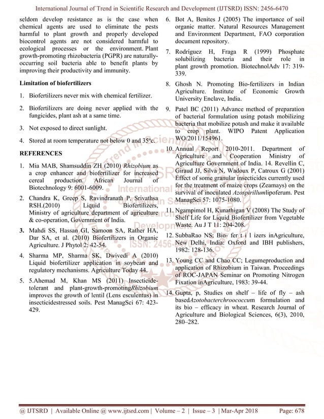 Liquid Microbial Biofertilizers (LMF) for enhancing soil fertility '“ A ...