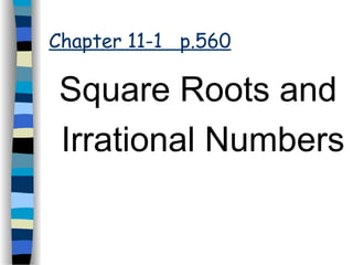 11_1 Square Roots and Irrational Numbers.ppt