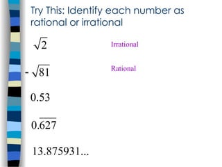 11_1 Square Roots and Irrational Numbers.ppt