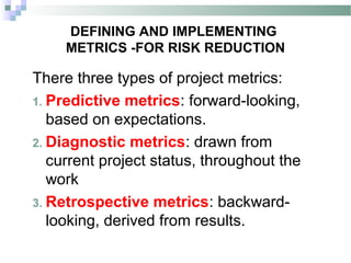 112 risk- metrics for risk reduction | PPT