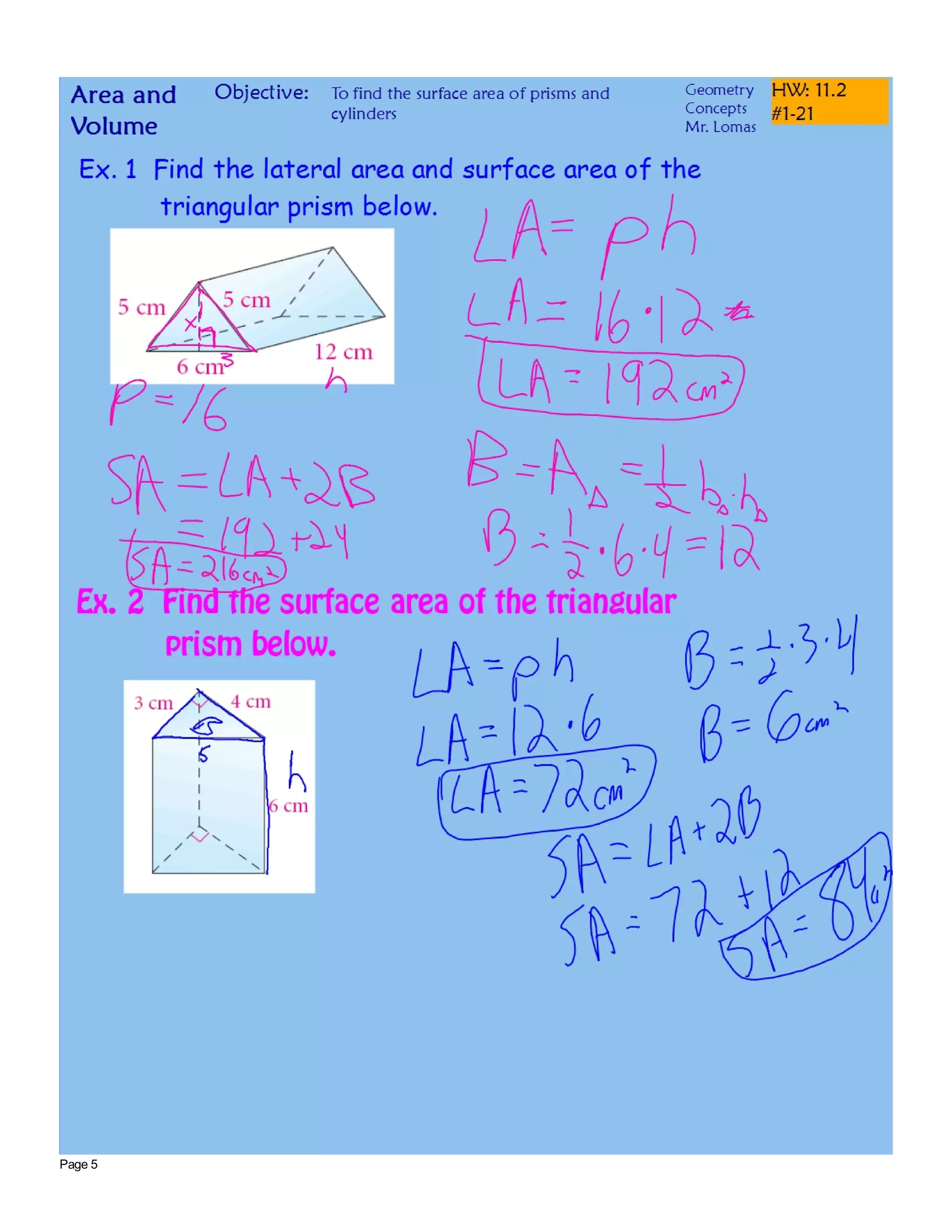 11-2 Surface Areas of Prisms and Cylinders Concepts.pdf