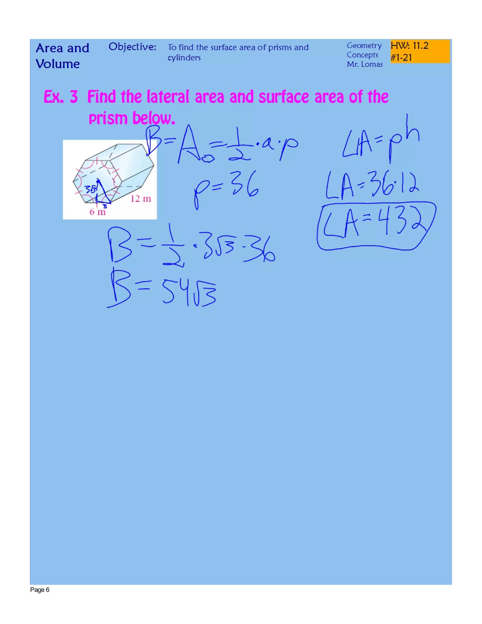 11-2 Surface Areas of Prisms and Cylinders Concepts.pdf