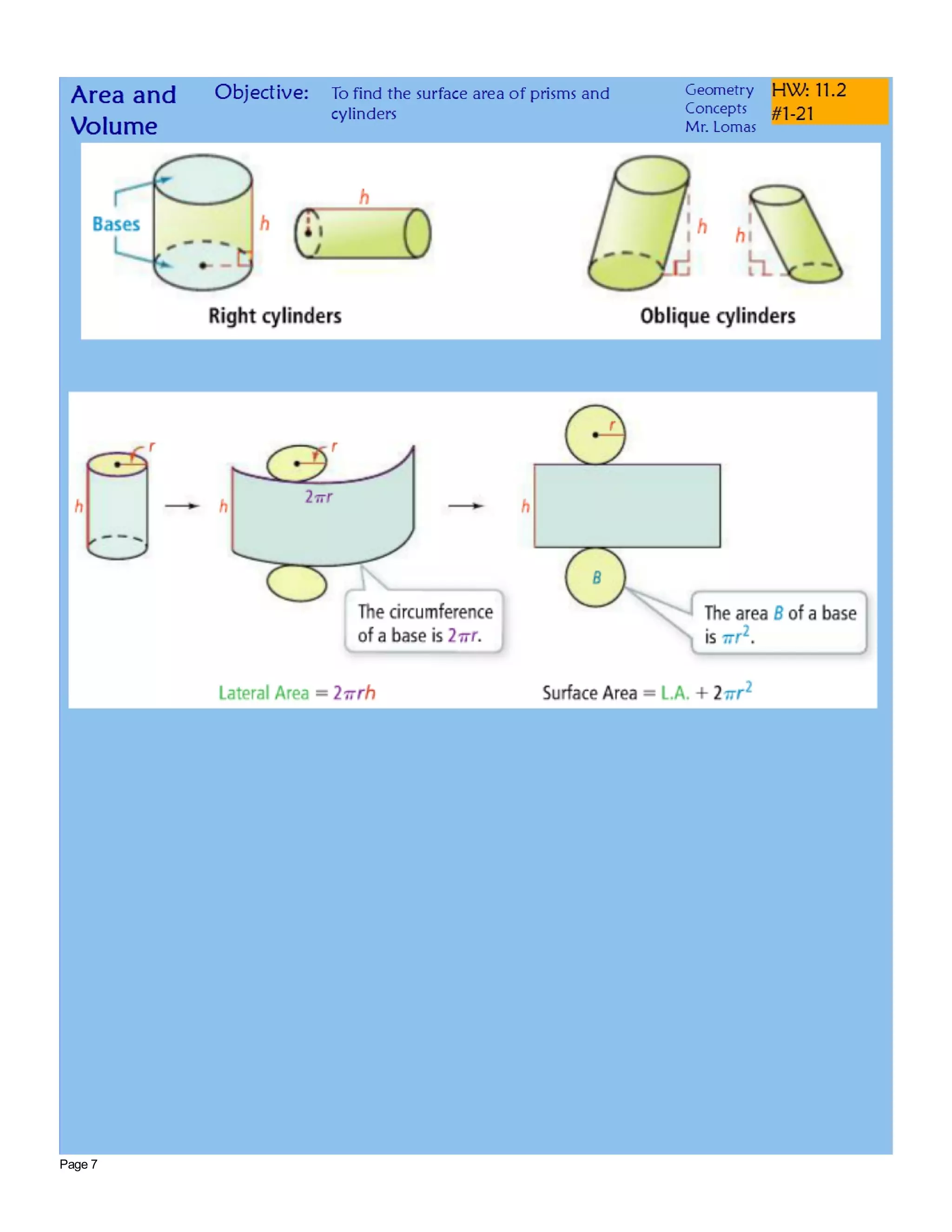 11-2 Surface Areas of Prisms and Cylinders Concepts.pdf