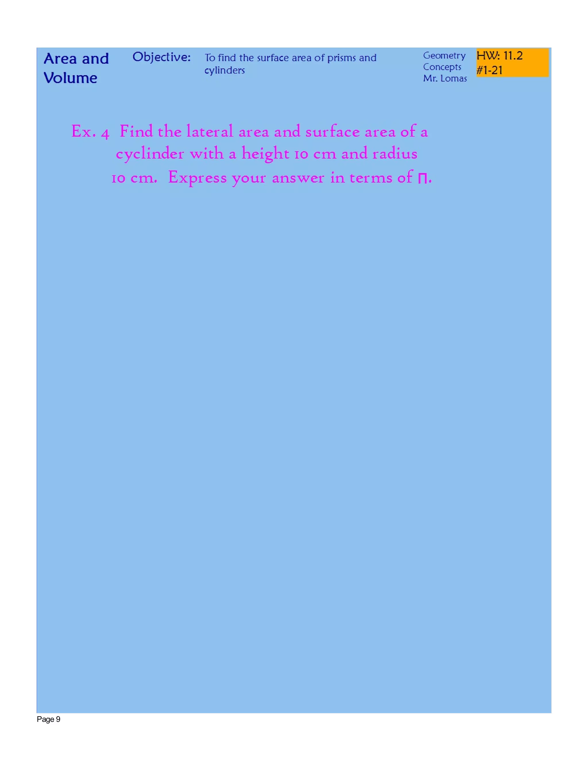 11-2 Surface Areas of Prisms and Cylinders Concepts.pdf
