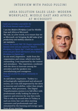 Interview with Paolo Pulcini | PDF