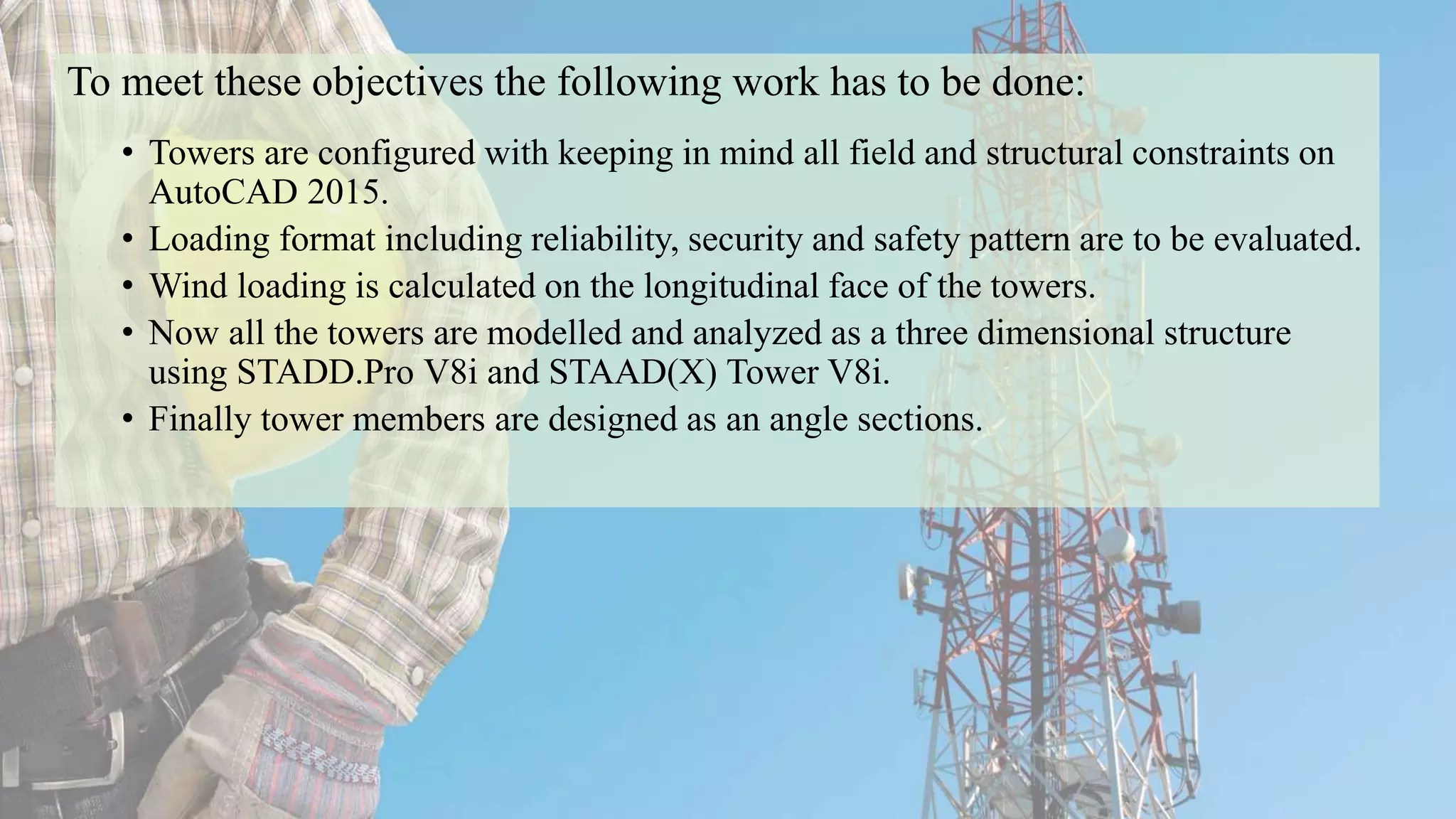 analysis and design of telecommunication tower | PPTX