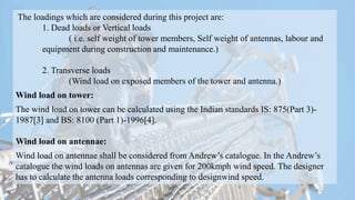 analysis and design of telecommunication tower | PPTX