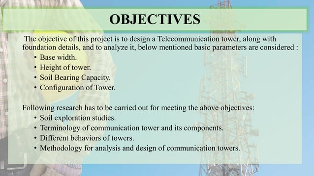 analysis and design of telecommunication tower | PPTX | Civil ...