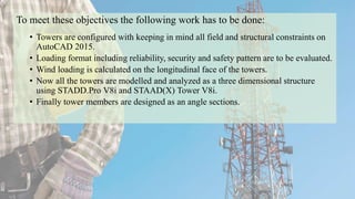 analysis and design of telecommunication tower | PPTX
