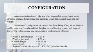 analysis and design of telecommunication tower | PPTX