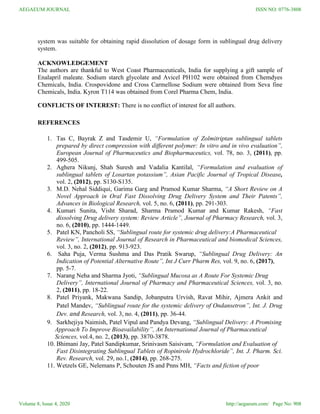 Formulation and Evaluation of Sublingual Tablet of Enalapril Maleate By ...