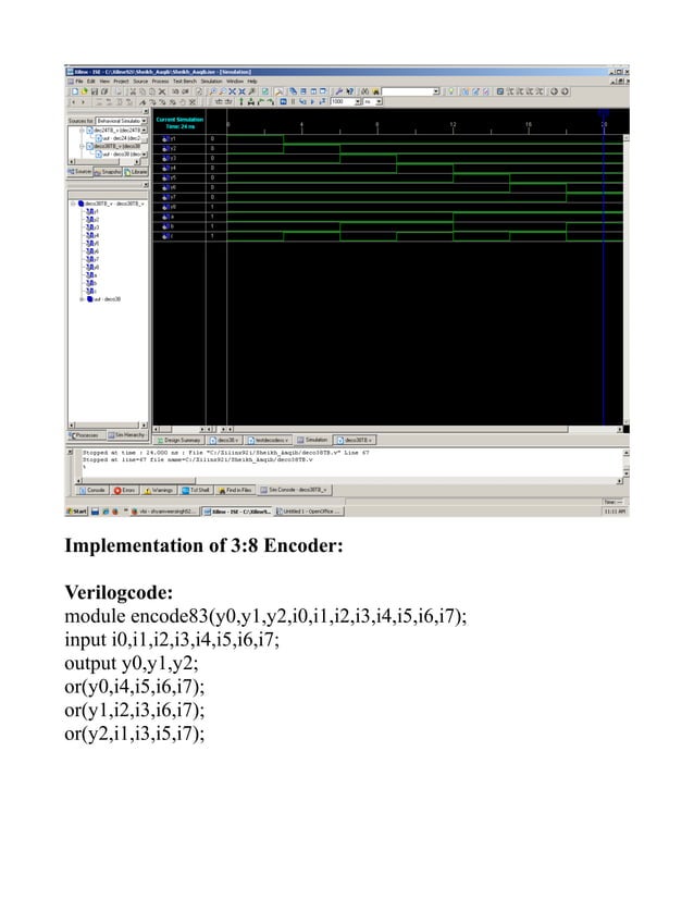 Verilog VHDL code Decoder and Encoder