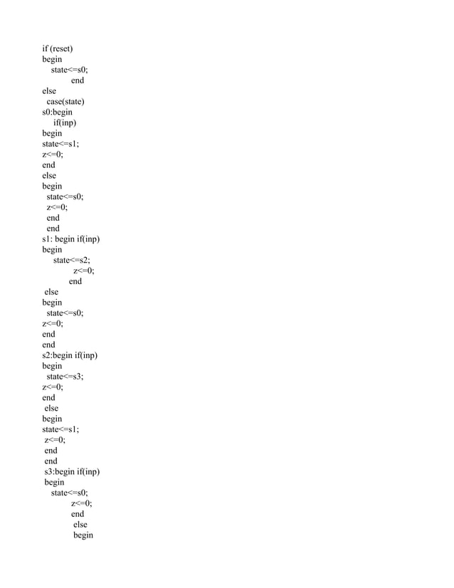 Sequence detector Verilog Code | PDF | Technology & Computing