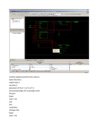 Sequence detector Verilog Code | PDF