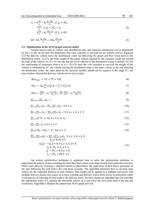Route optimization via improved ant colony algorithm with graph network ... Route optimization via improved ant colony algorithm with graph network ...