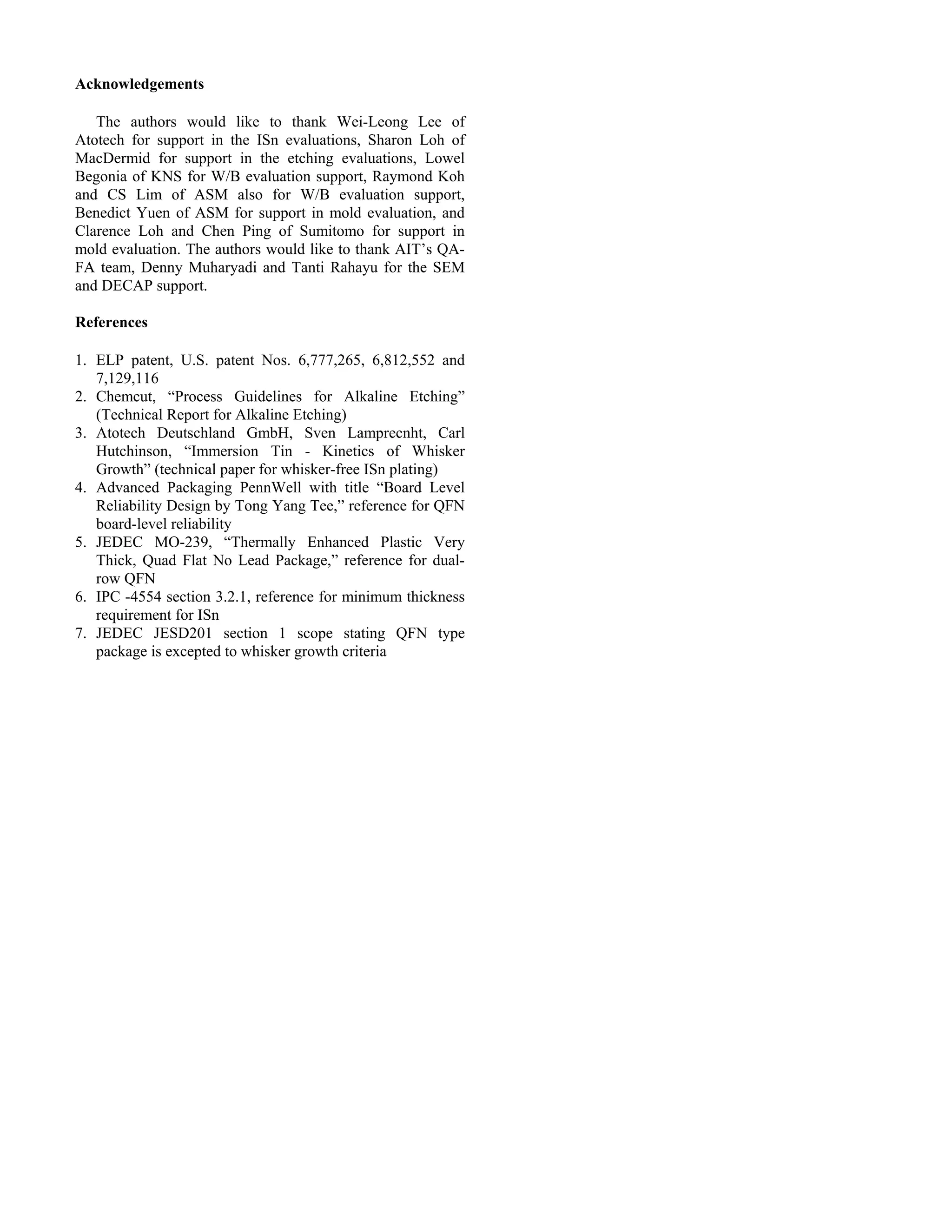 Low Cost Multiple Row QFN | PDF