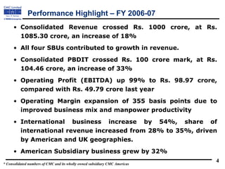 CMC_Analysts_Presentation_FY_07 | PDF