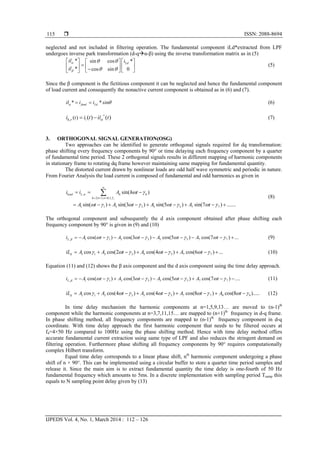 Evaluation of Fundamental d-q Synchronous Reference Frame Harmonic Detection Method for Single ...