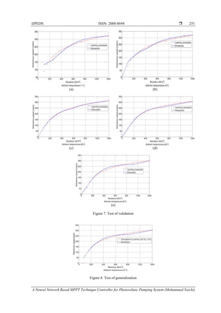 A Neural Network Based MPPT Technique Controller for Photovoltaic Pumping System | PDF ...