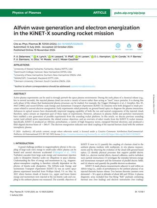 Alfvén wave generation and electron energization in the KiNET-X ...