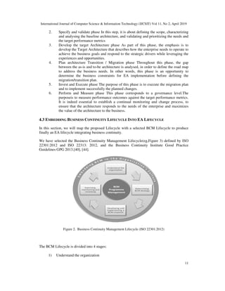 TOWARDS AN APPROACH FOR INTEGRATING BUSINESS CONTINUITY MANAGEMENT INTO ENTERPRISE ARCHITECTURE ...