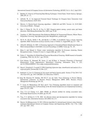 A SURVEY OF CLUSTERING ALGORITHMS IN ASSOCIATION RULES MINING | PDF