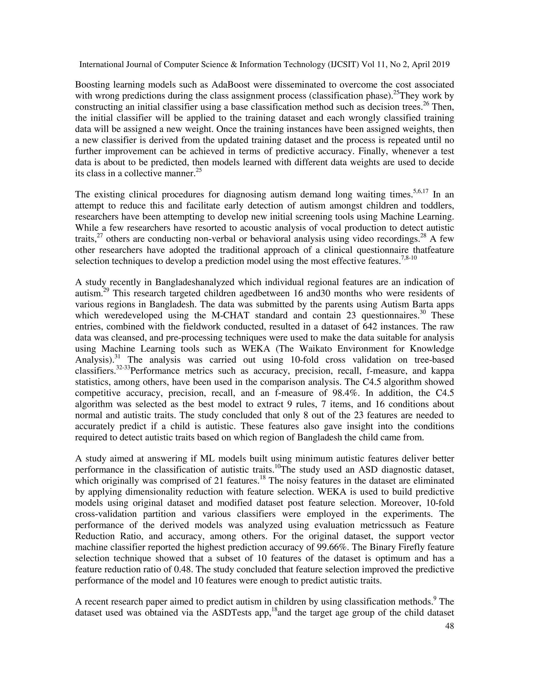 ENSEMBLE LEARNING MODEL FOR SCREENING AUTISM IN CHILDREN | PDF