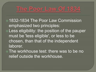 Evolution of social welfare policy Before and between 16th and 19th ...