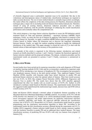 A MODIFIED MAXIMUM RELEVANCE MINIMUM REDUNDANCY FEATURE SELECTION METHOD BASED ON TABU SEARCH ...