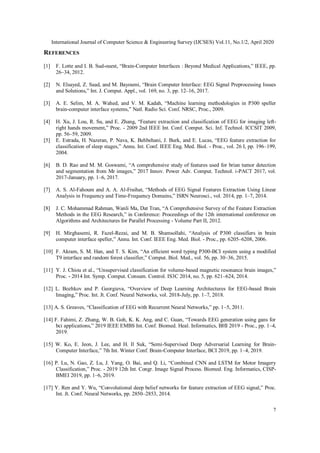 Overview of Machine Learning and Deep Learning Methods in Brain Computer Interface Research | PDF