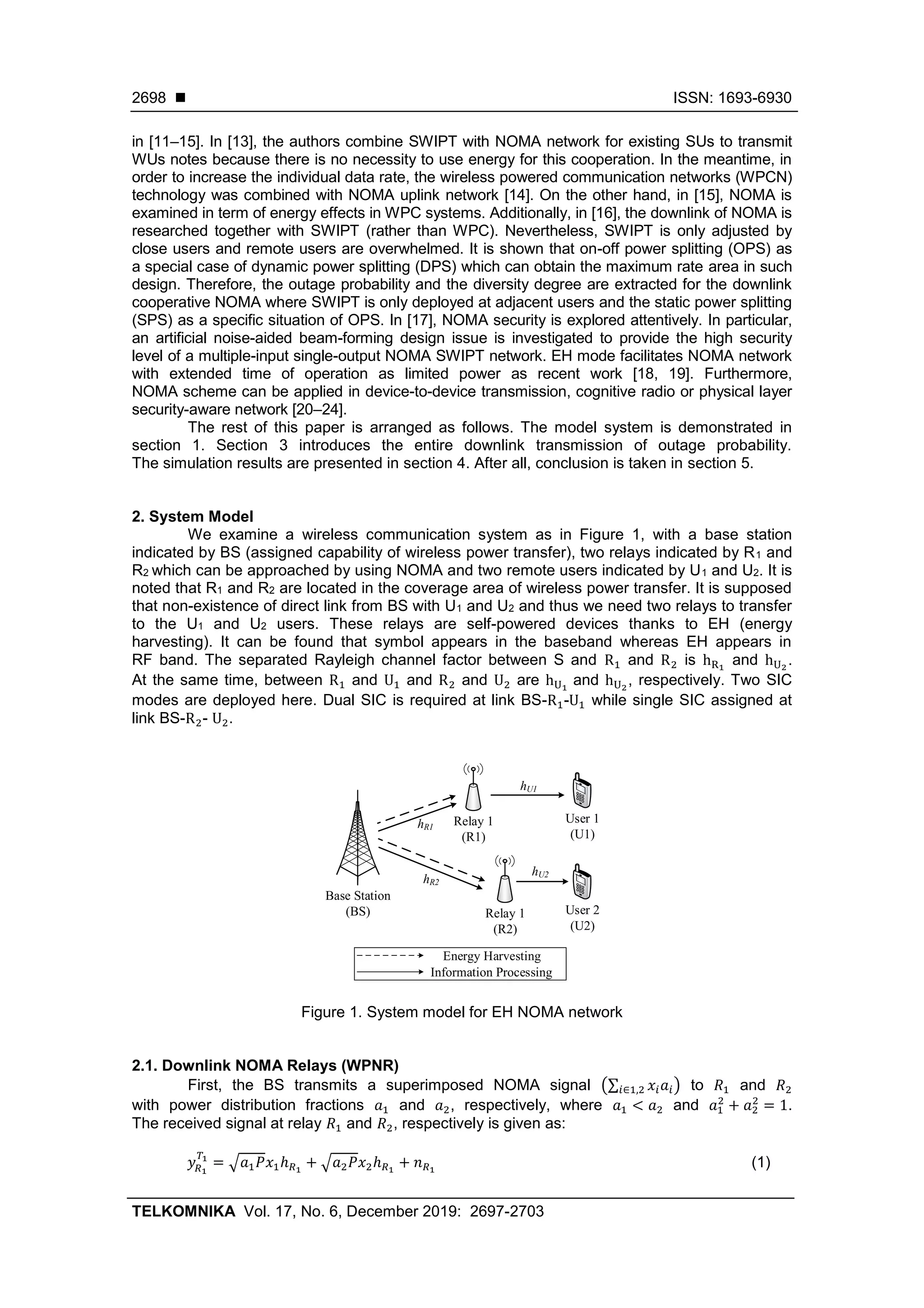 Wireless power transfer enabled NOMA relay systems: two SIC modes and performance evaluation | PDF