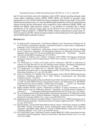 Comparative Performance Assessment of V-Blast Encoded 8×8 MIMO MC-CDMA Wireless System | PDF