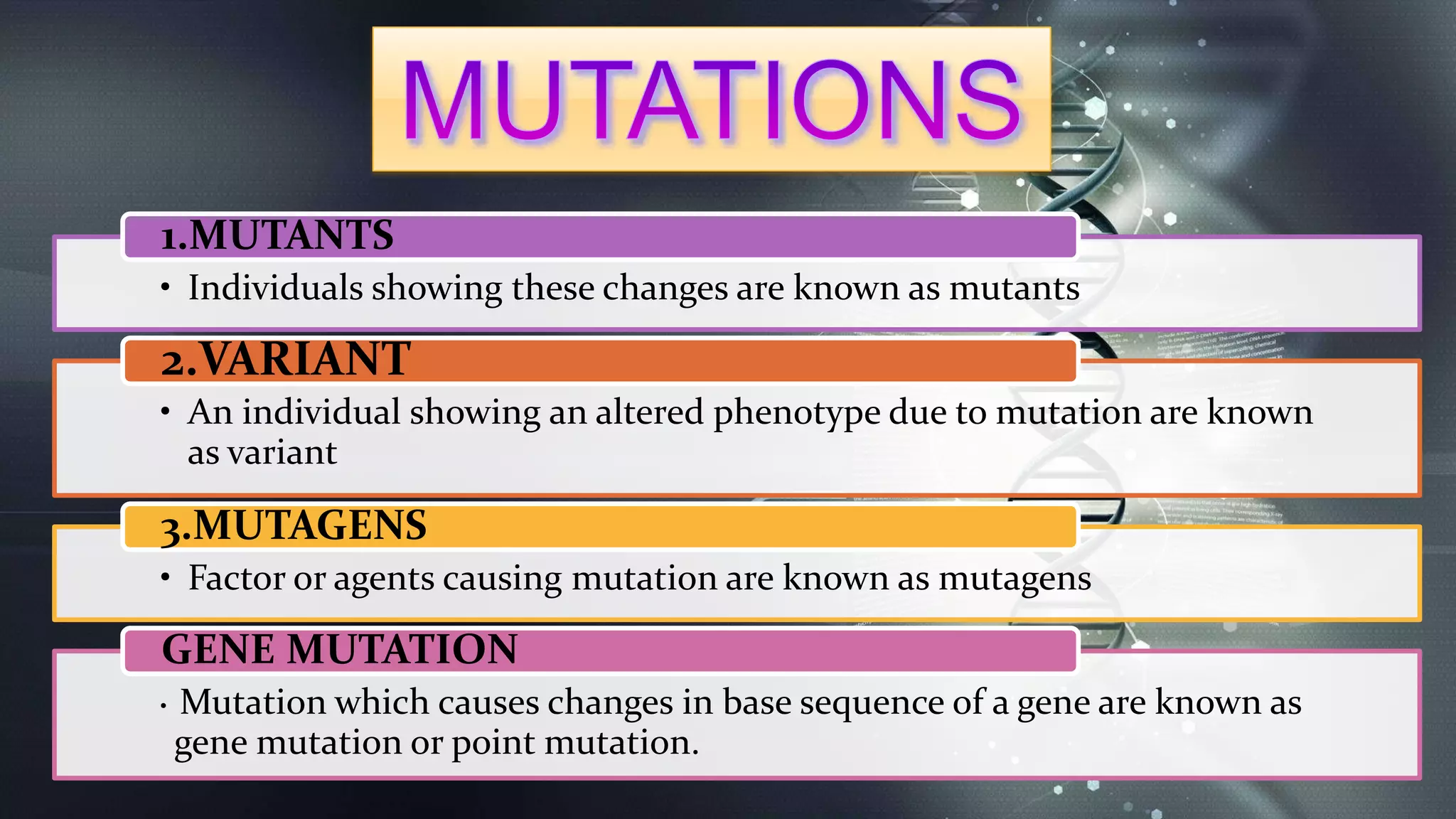 Mutation and its types | PPTX