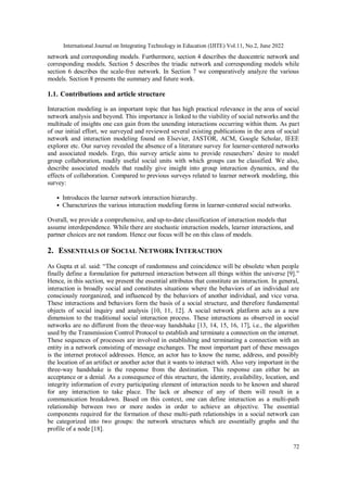 Learner Centered Network Models: A Survey | PDF