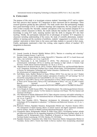 Knowledge and Perceptions of Students Regarding their Teachers’ ICT ...