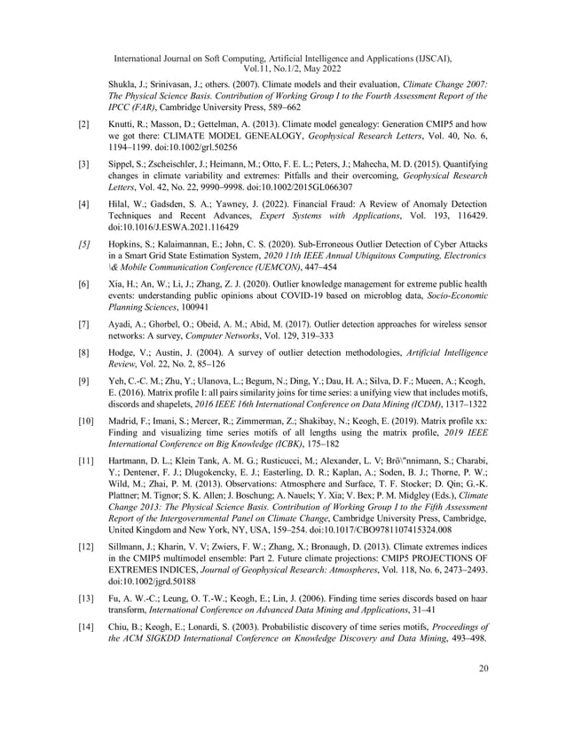 APPLICATION OF MATRIX PROFILE TECHNIQUES TO DETECT INSIGHTFUL DISCORDS IN CLIMATE DATA | PDF