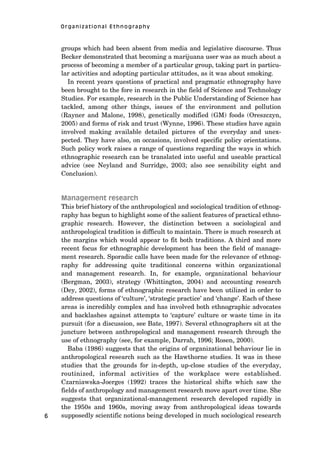 Organizational Ethnography Daniel Neyland | PDF