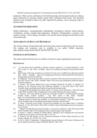 Text-Based Detection of On-Hold Scripts in Contact Center Calls | PDF