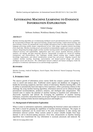 Leveraging Machine Learning to Enhance Information Exploration | PDF