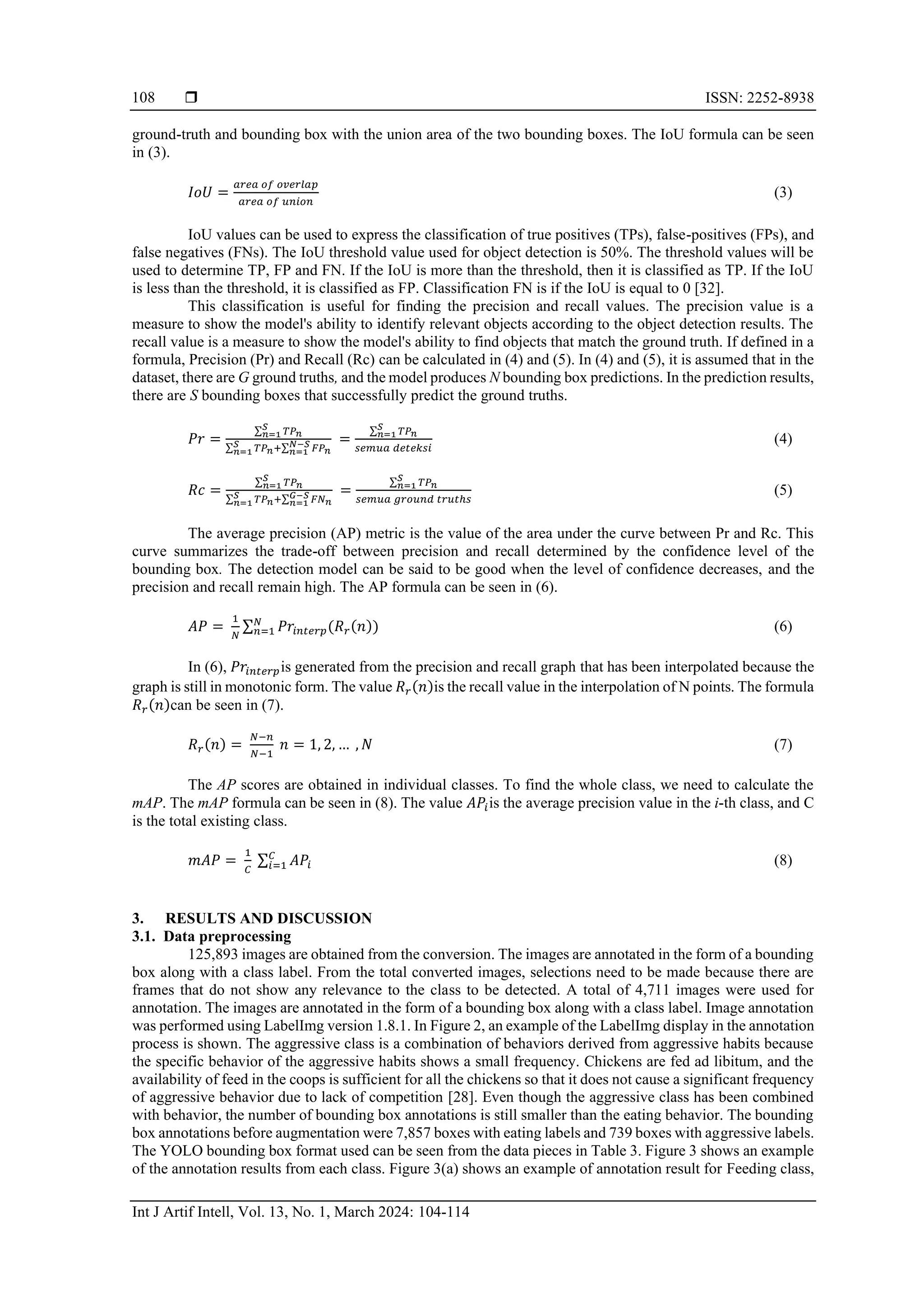 Automatic detection of broiler’s feeding and aggressive behavior using you only look once ...