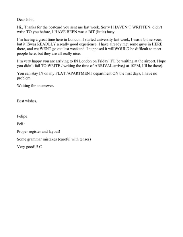 CORRECTION Letter to a friend | DOC