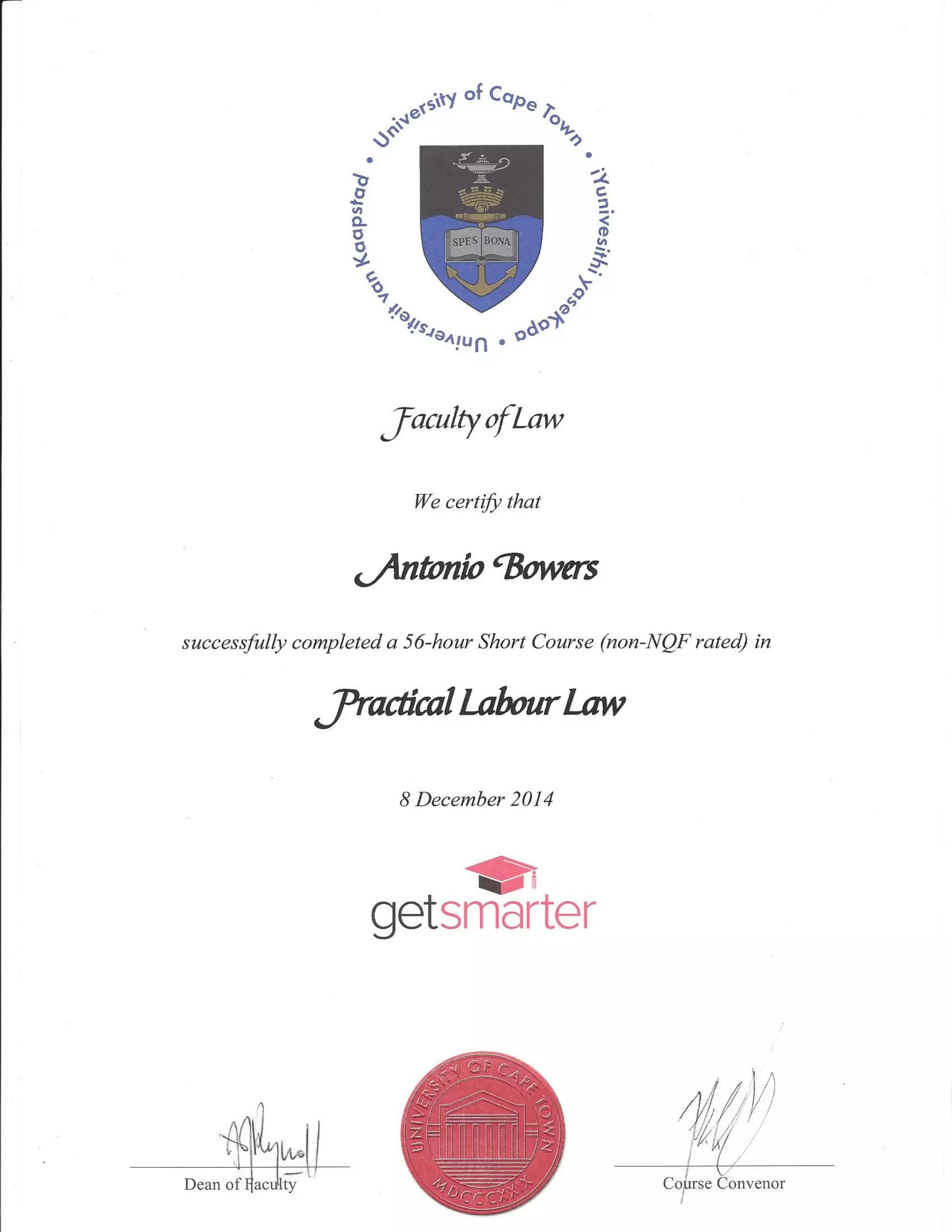 05_Labour Law Certificate | PDF