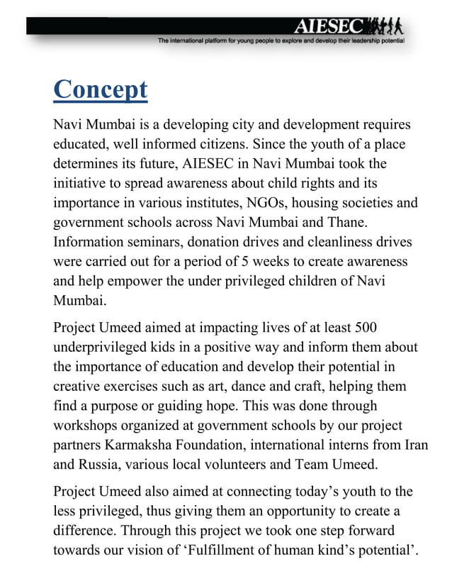 UMEED PROJECT REPORT | PDF