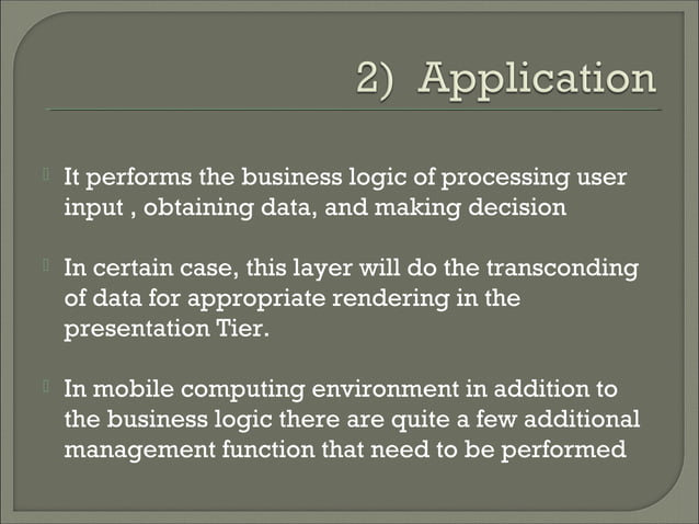 Architecture of Mobile Computing | PPT | Databases | Computer Software ...