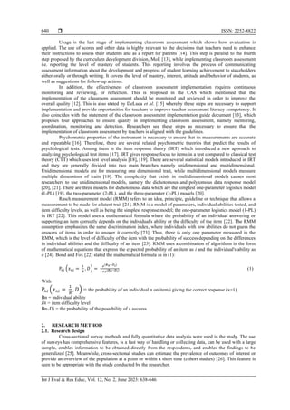 Psychometric properties of teacher classroom assessment literacy instrument using Rasch model ...