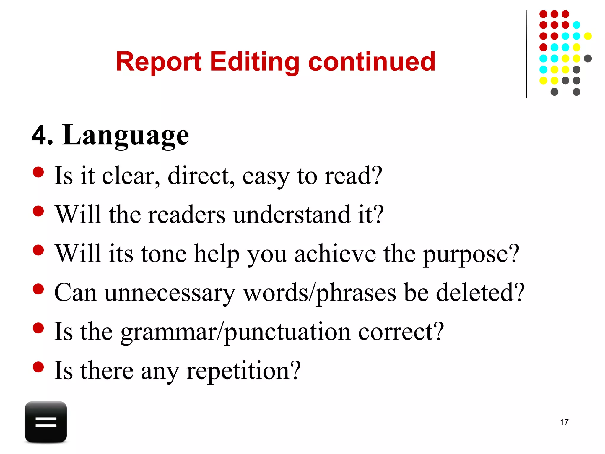 1123 report writing | PPT