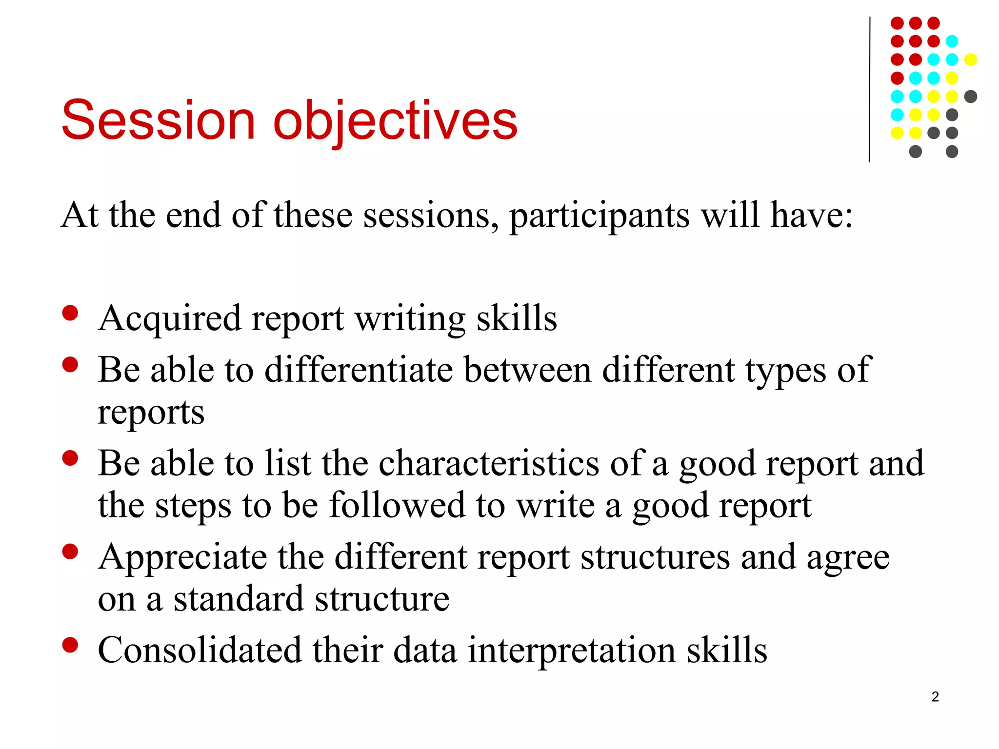 1123 report writing | PPT