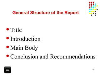 1123 report writing | PPT