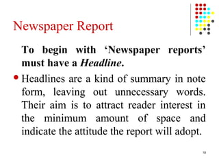 1123 report writing | PPT