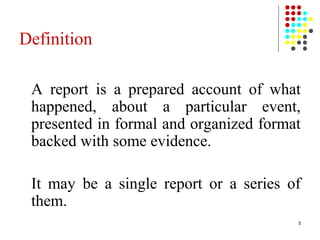 1123 report writing | PPT